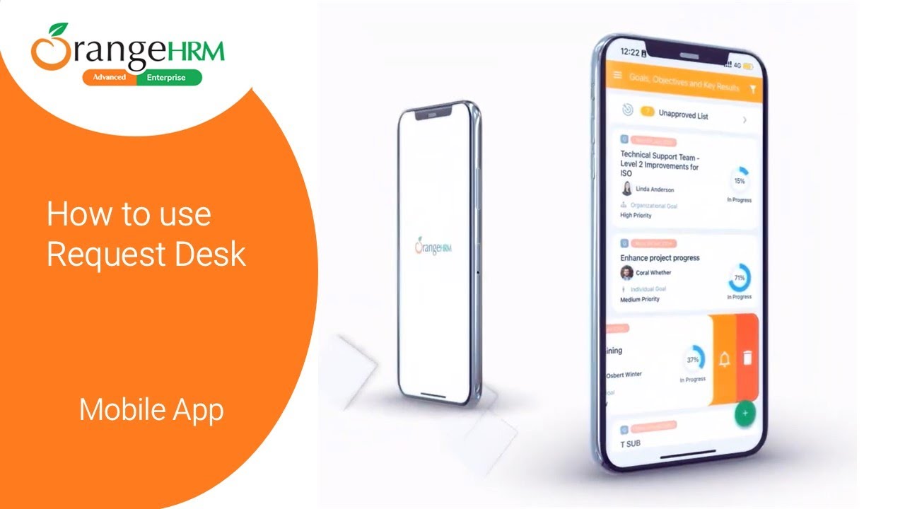 How to use Request Desk - OrangeHRM Mobile App - YouTube