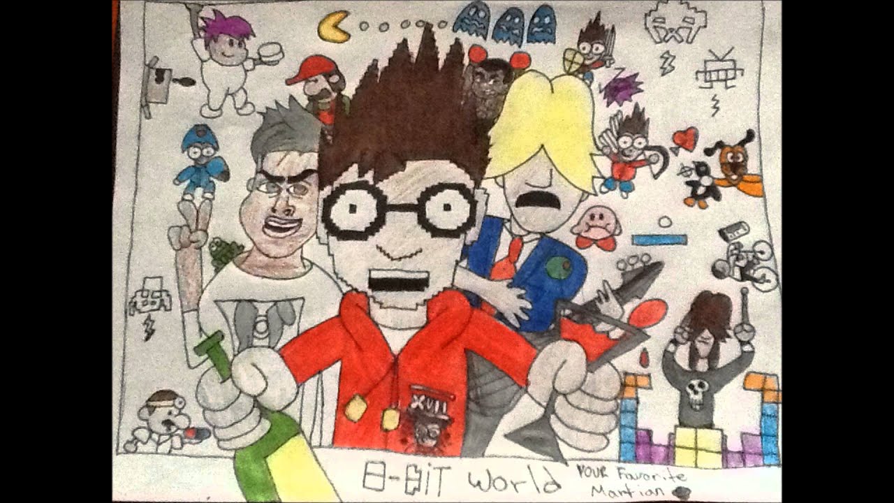 8-bit world fan drawing - YouTube