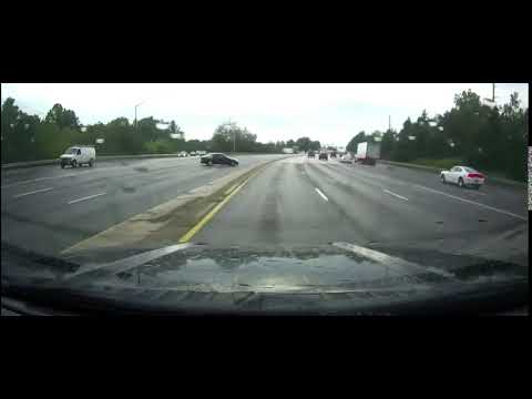 Car Gets Totaled after hitting the curb - YouTube