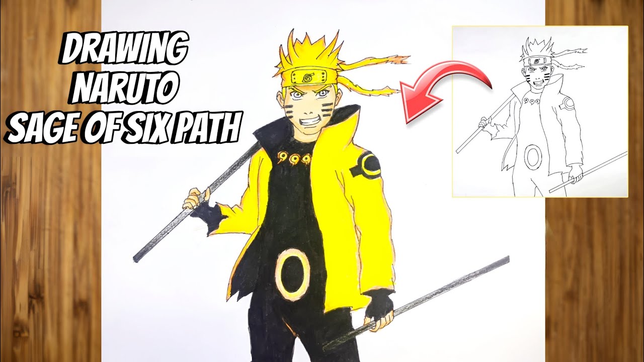How to Draw Naruto Sage of Six path (Anime drawing Time-lapse) - YouTube