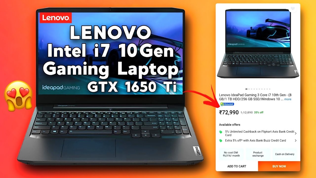 LENOVO Intel i7 10Gen Gaming Laptop is Here | Under 70k Price - YouTube