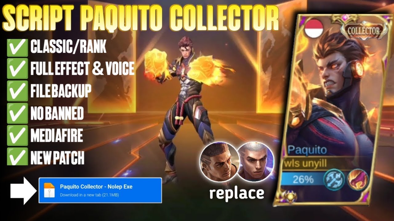 Script Skin Paquito Collector Full Effect | Full Voice | New Patch ...
