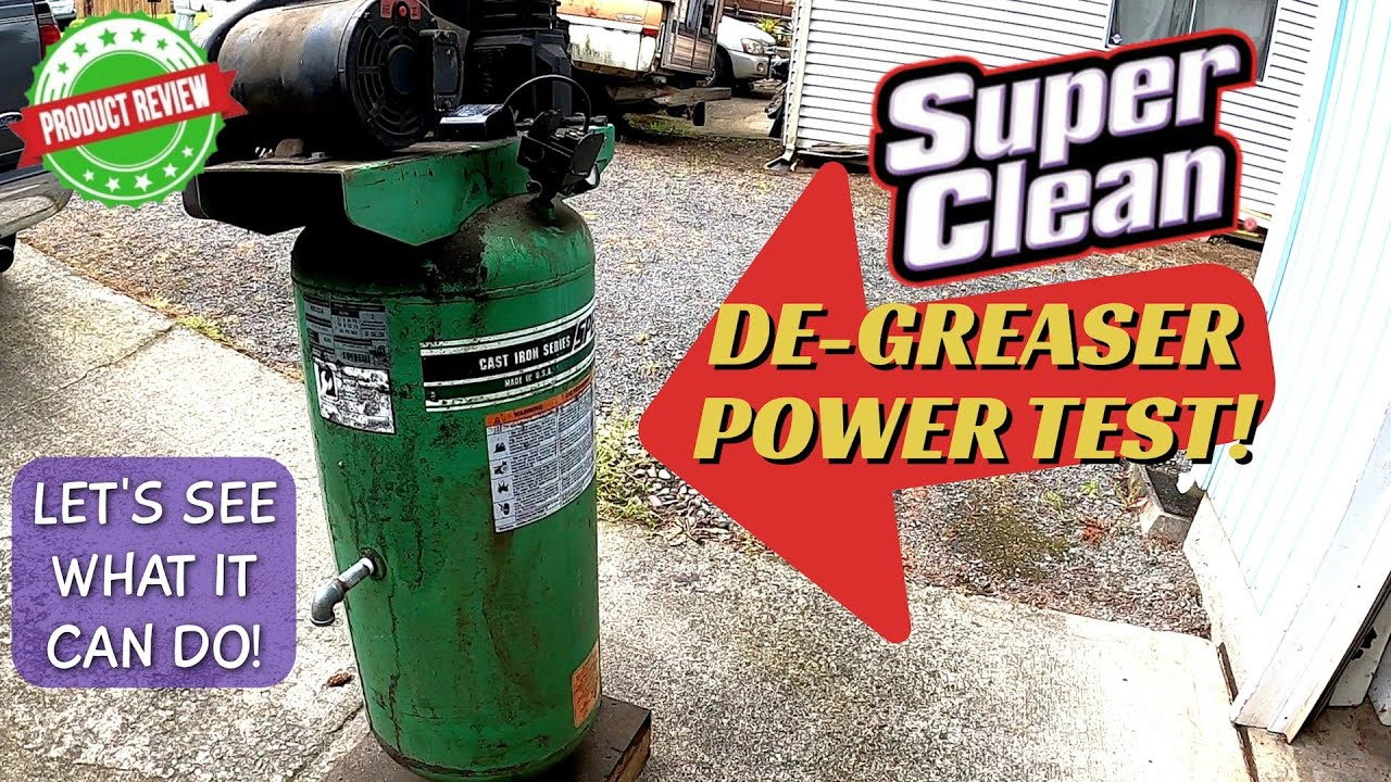 Super Clean Test on Dirty Oily Gunky old Air Compressor ...