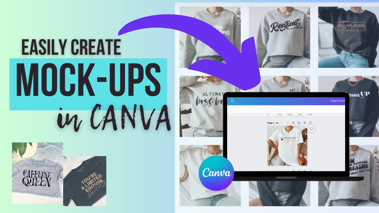 Easily Make Mock-ups In Canva for your T-Shirt Business. - YouTube