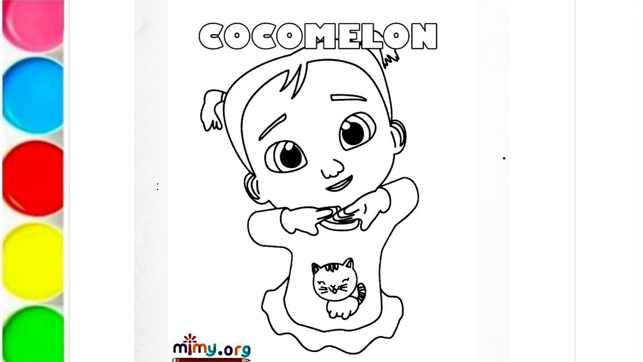 How to draw cocomelon cece and colouring step by step, cocomelon ...