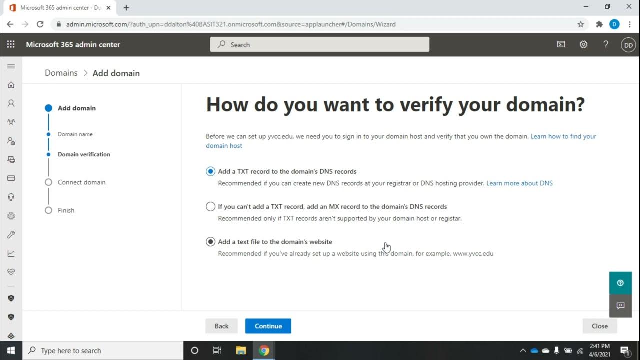 Adding domains to Microsoft Office 365 - YouTube