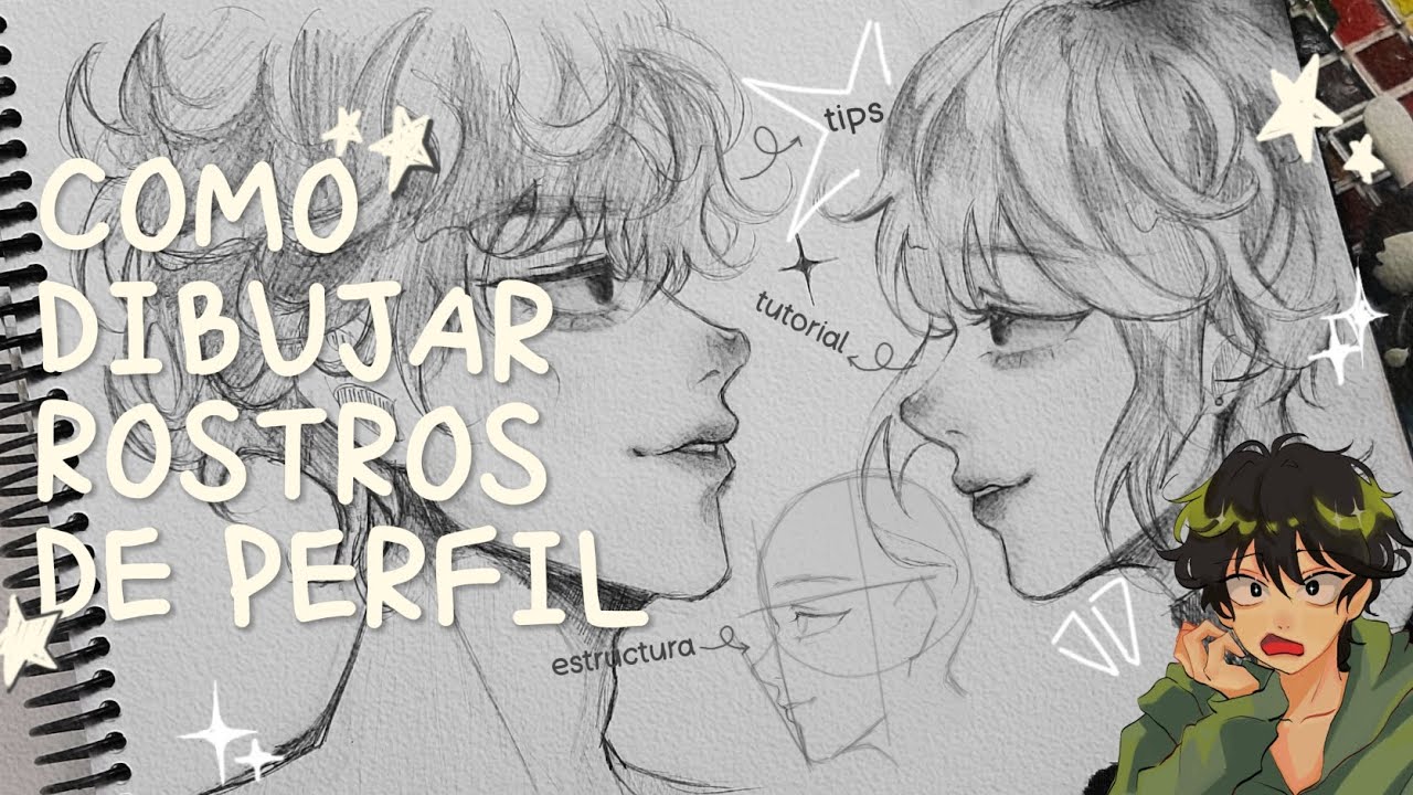 🍒TUTORIAL de como dibujar ROSTROS de PERFIL |How to draw FACE in ...