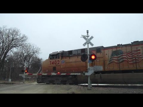 UP 7402 South MITPS Filmed At North Kasper Siding (1-27-2024) - YouTube