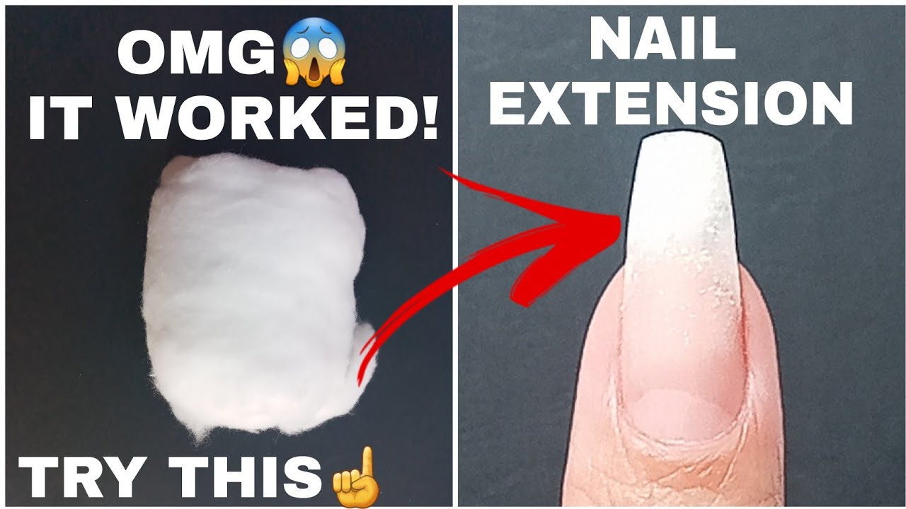 Nail Extensions at Home 2022 | DIY Cotton Nail Extension Cheap and Easy ...