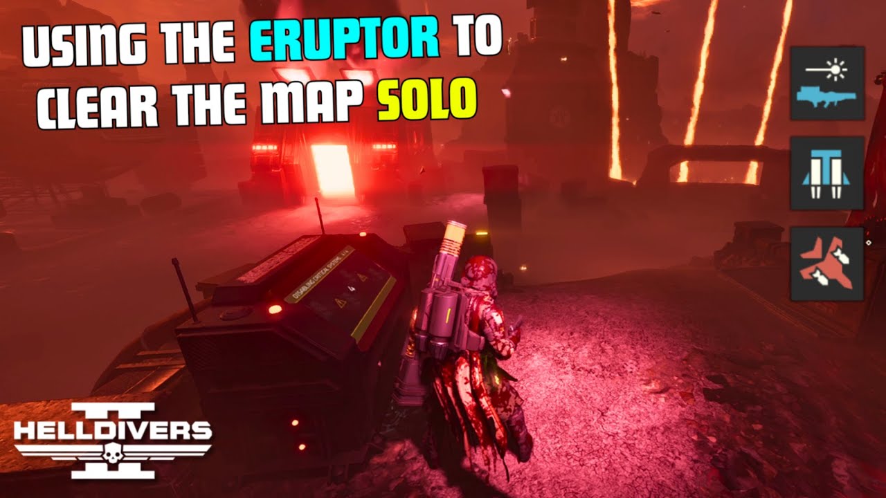 Helldivers 2 Solo (Dif 9) | Clearing The Whole Map With Eruptor - YouTube