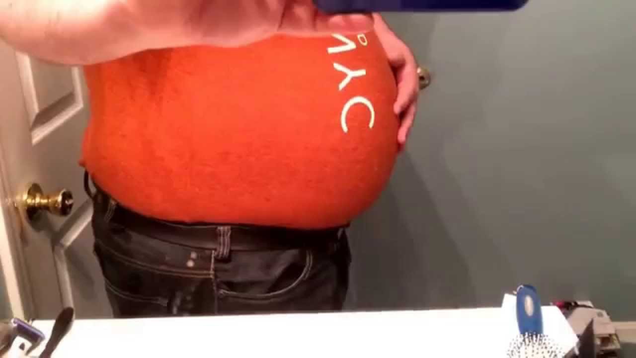 Huge Gut After a Big Meal - YouTube