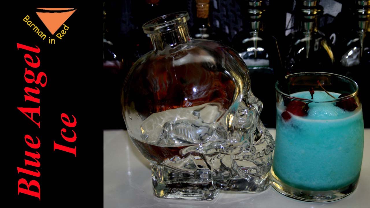 como hacer el coctel BLUE ANGEL ICE - YouTube