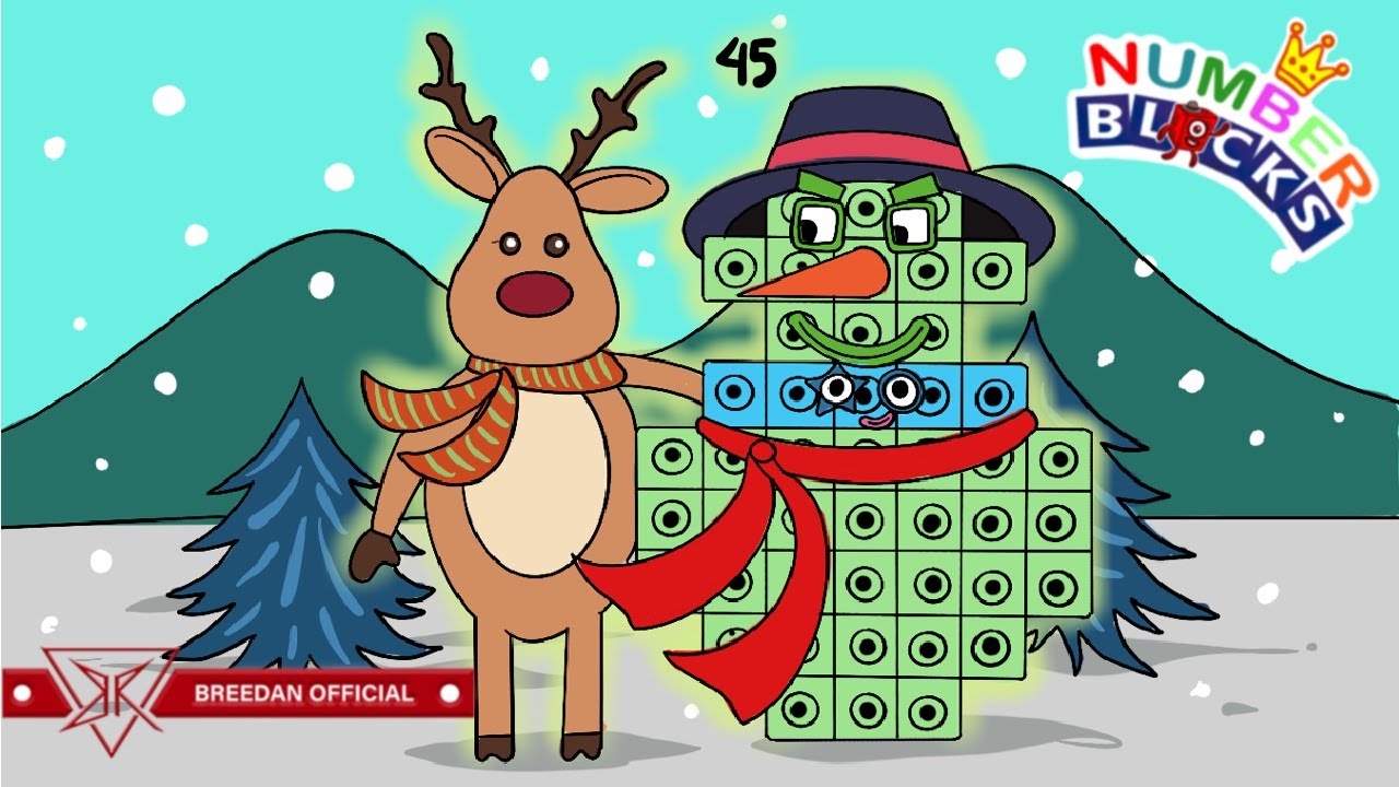 Numberblocks Puzzle Cube 45 Meet In The Christmas With Snowman and Deer ...