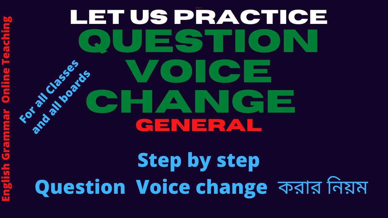 Question Voice Change Step by Step Guide - YouTube