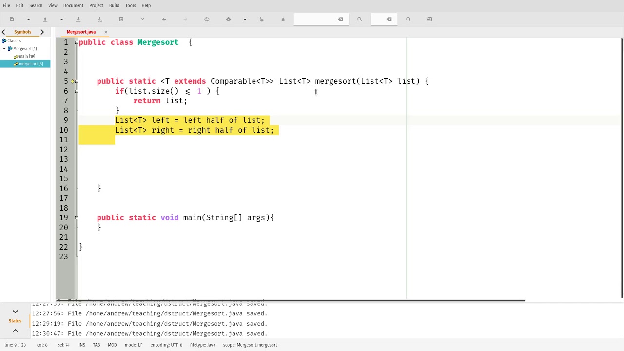 CIS 2168 Flipped - Mergesort Algorithm - YouTube