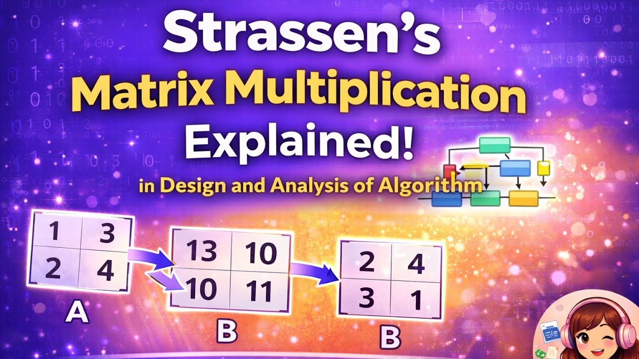 Strassen's Matrix Multiplication in Design and Analysis of Algorithm ...