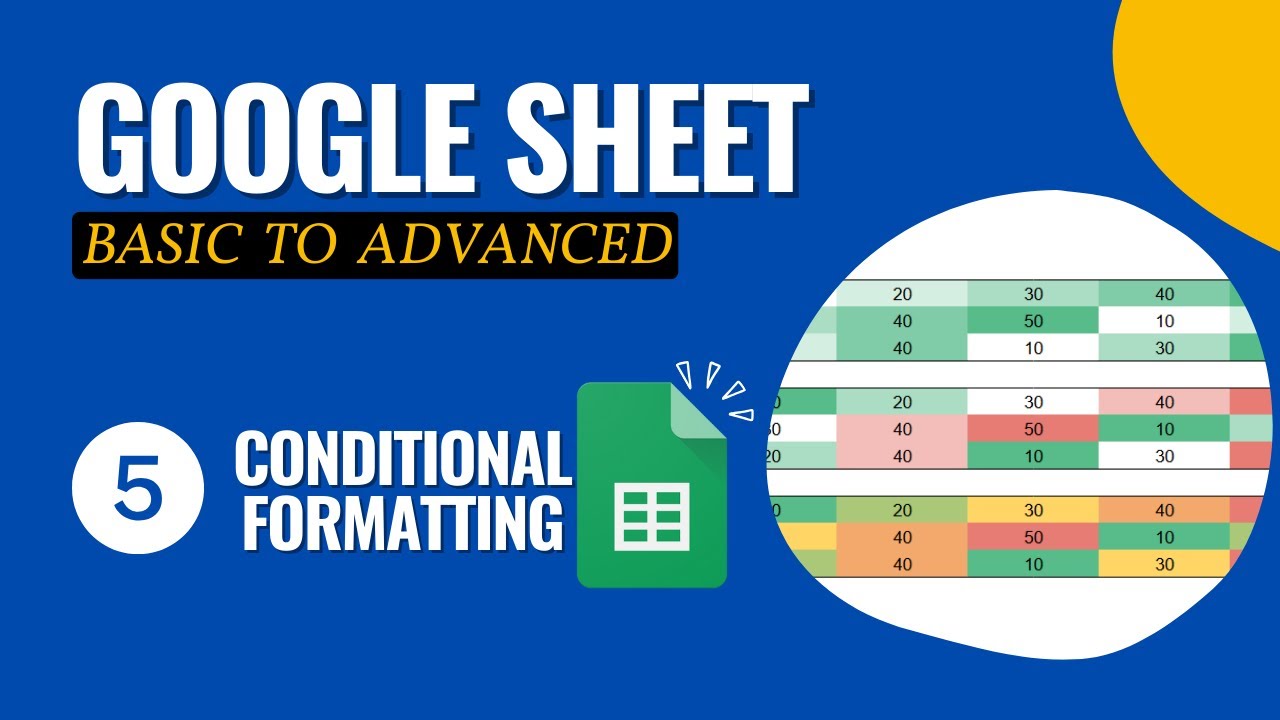 Master Conditional Formatting in 10 Minutes Google Sheet Course- Class ...