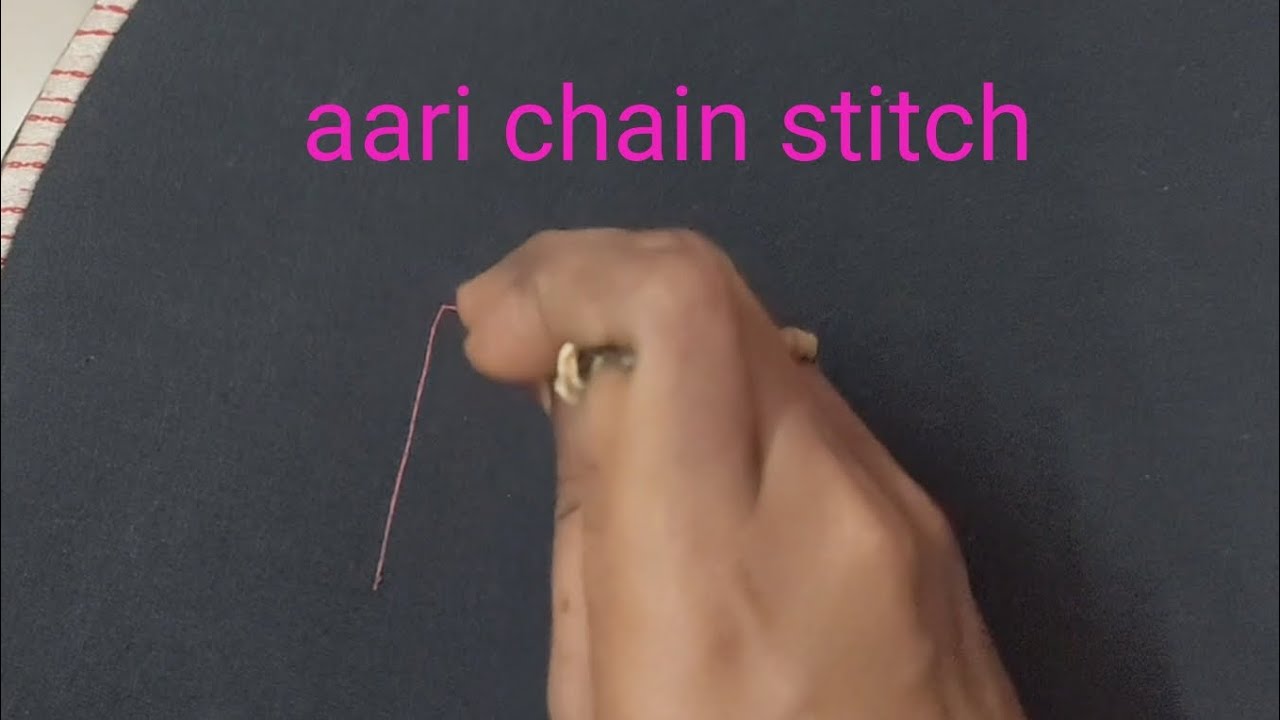 Basic aari work | beginner level class 1 | aari chain stitch # ...