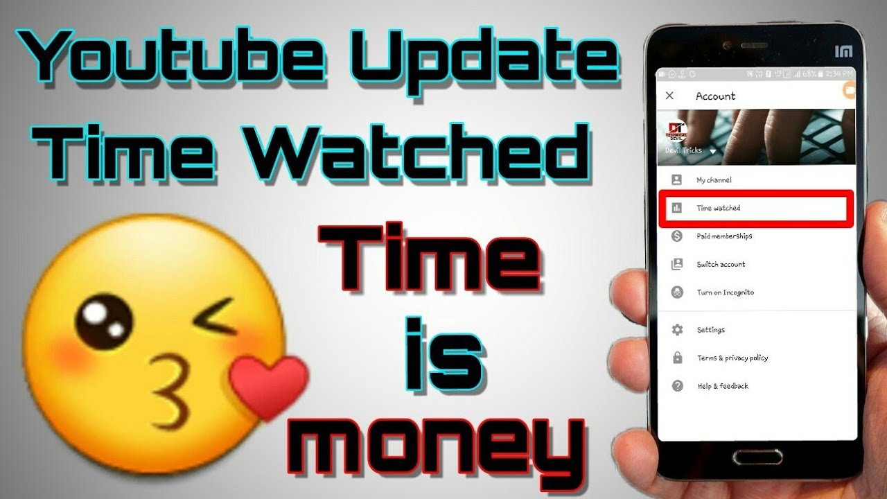 Time Watched Latest update on Youtube | Time is money | Save your Time ...