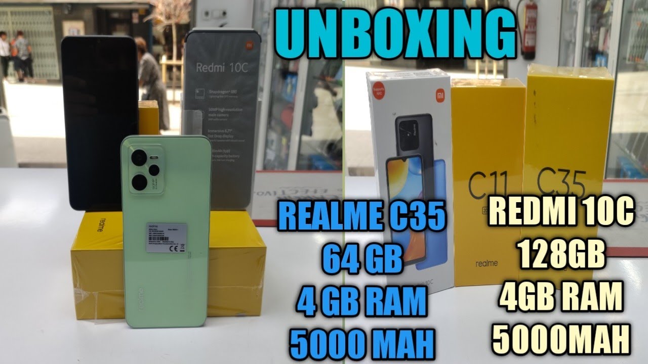 UNBOXING REALME C35 &C11 REDMI 10C 128GB #realme#redmi - YouTube