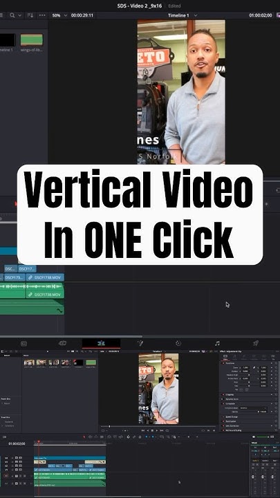 Horizontal to Vertical in Davinci Resolve - YouTube