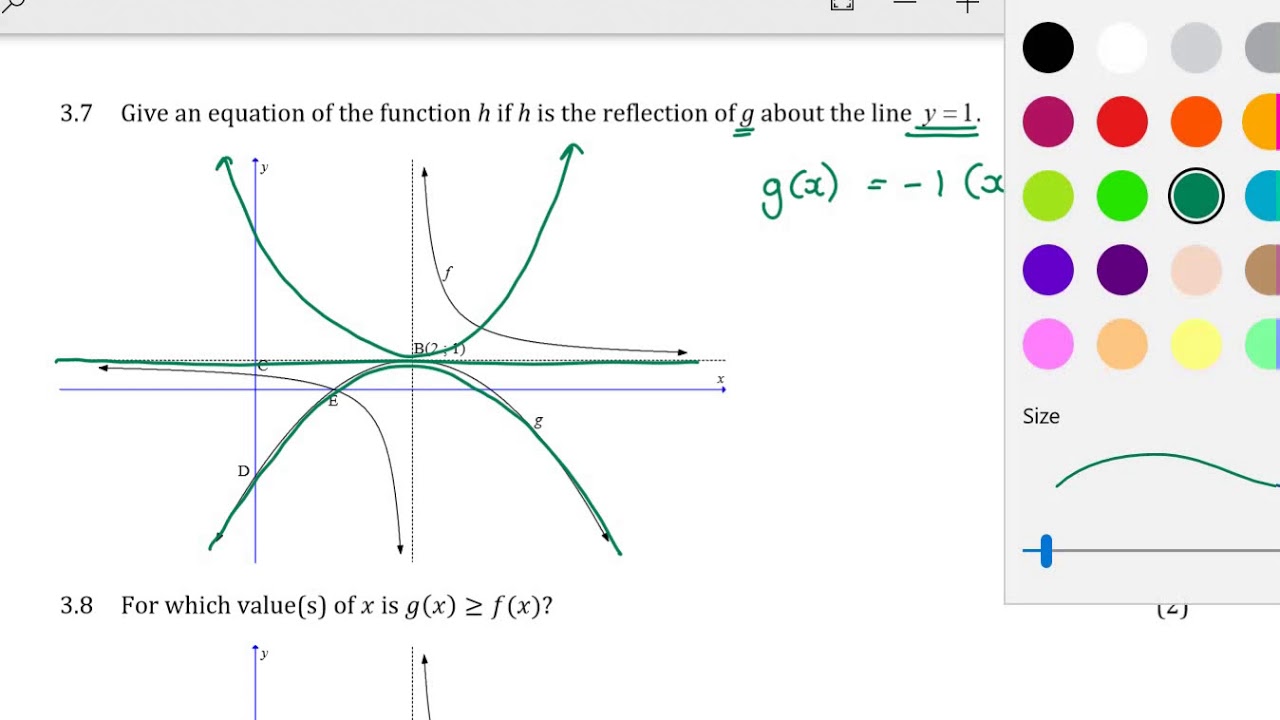 Grade 11 - Past paper Questions on Hyperbola and Exponential Question 3 ...