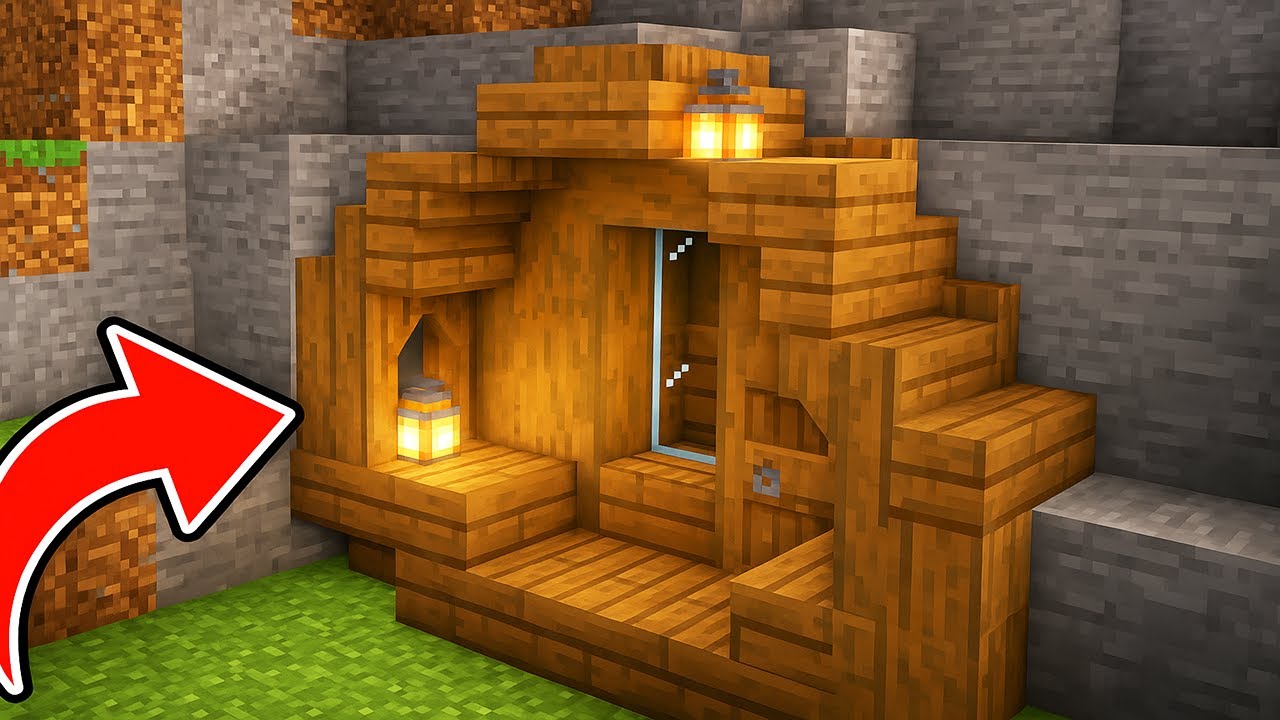 Minecraft: How To Build a Simple Mountain House - YouTube