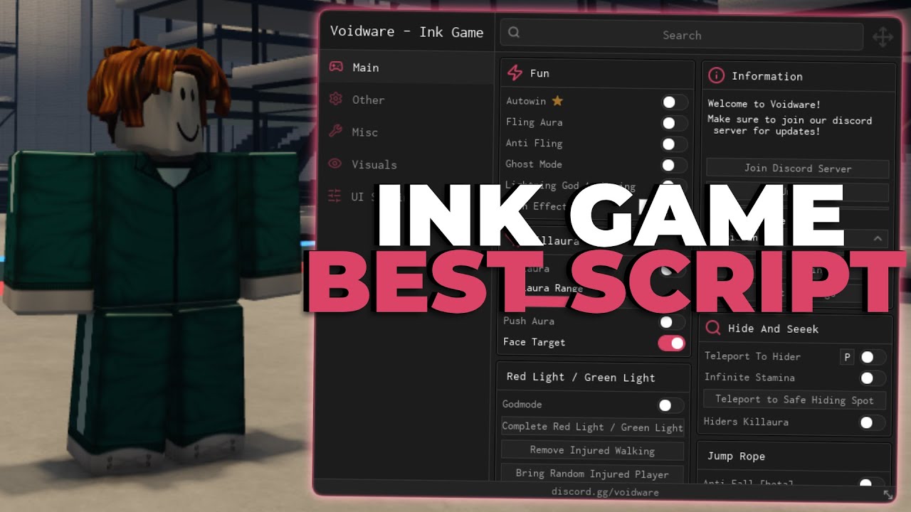 [New] The BEST Ink Game Script (No Key - Auto Win, Inf Wins, + MORE ...