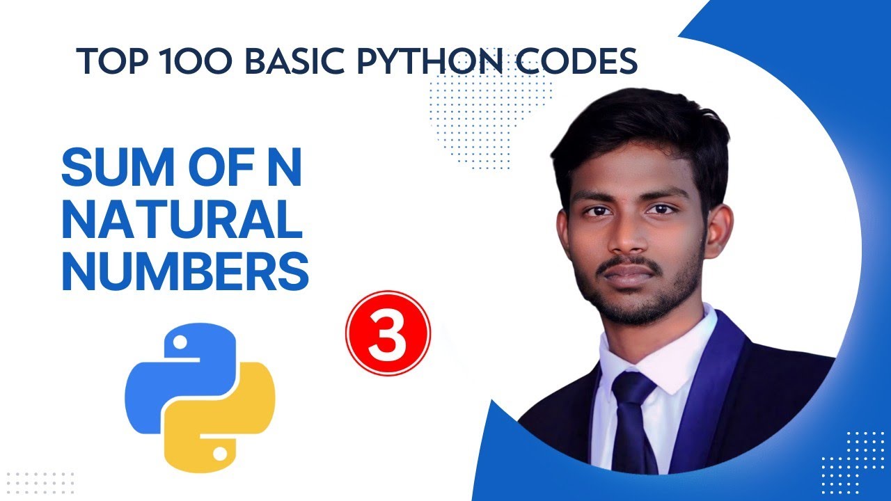 Python program sum of n natural numbers - YouTube