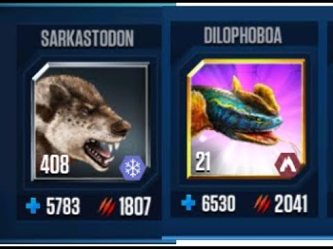 SARKASTODON VS DILOPHOBOA II Jurassic World The Game II Dinosaurs Game ...