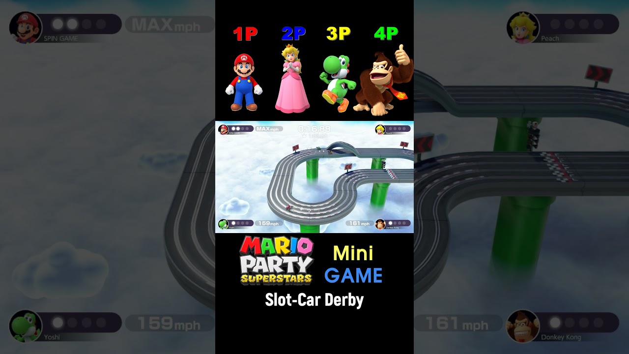 【Mario Party Superstars】 Mini games (Slot-Car Derby) Nintendo Switch ...