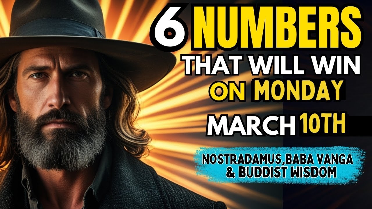 6 NUMBERS TO WIN MEGA JACKPOT On Monday 10thh March 2025 | Nostradamus Baba Vanga & Buddhist ...