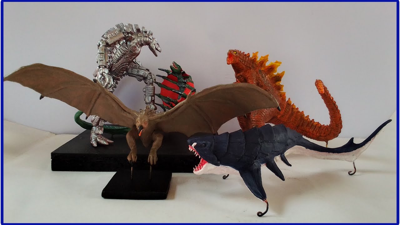 Kaijus with Clay (Burning Godzilla, Mechagodzilla vs Warbat, Nalutsa ...