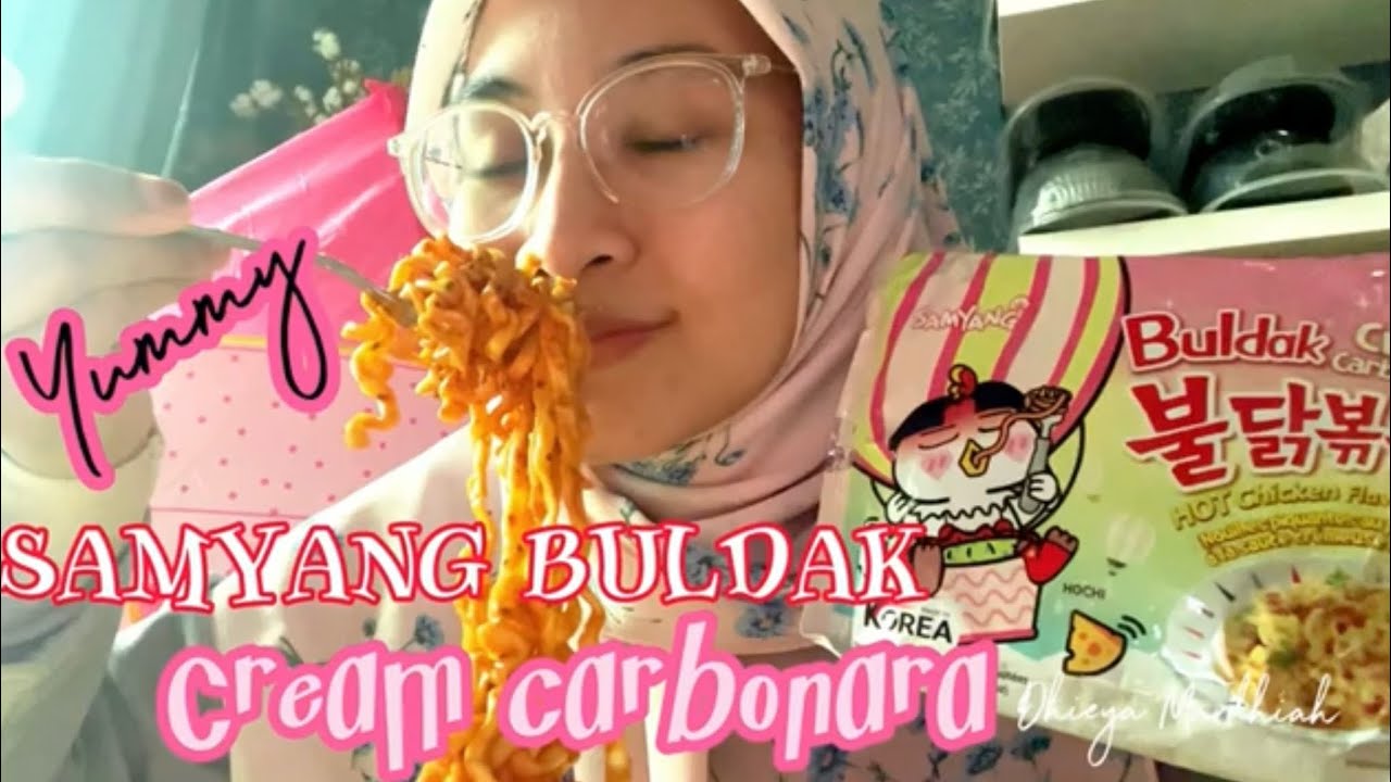 PART 3| Samyang Pink Buldak Cream Carbonara noodles | mukbang |2023 ...