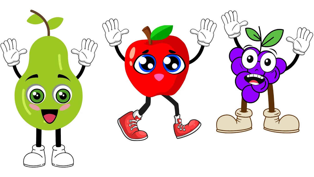 AVOCADO | APPLE | GRAPES |KIDS LEARNING |Nursery Rhymes & Kids Song ...