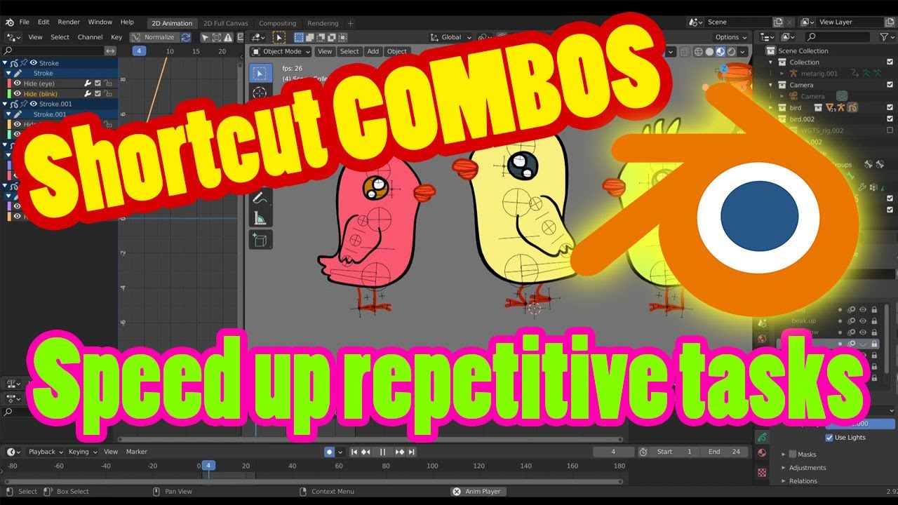 Use Shortcut Key Combos to Speed up Repetitive Tasks in Blender - YouTube