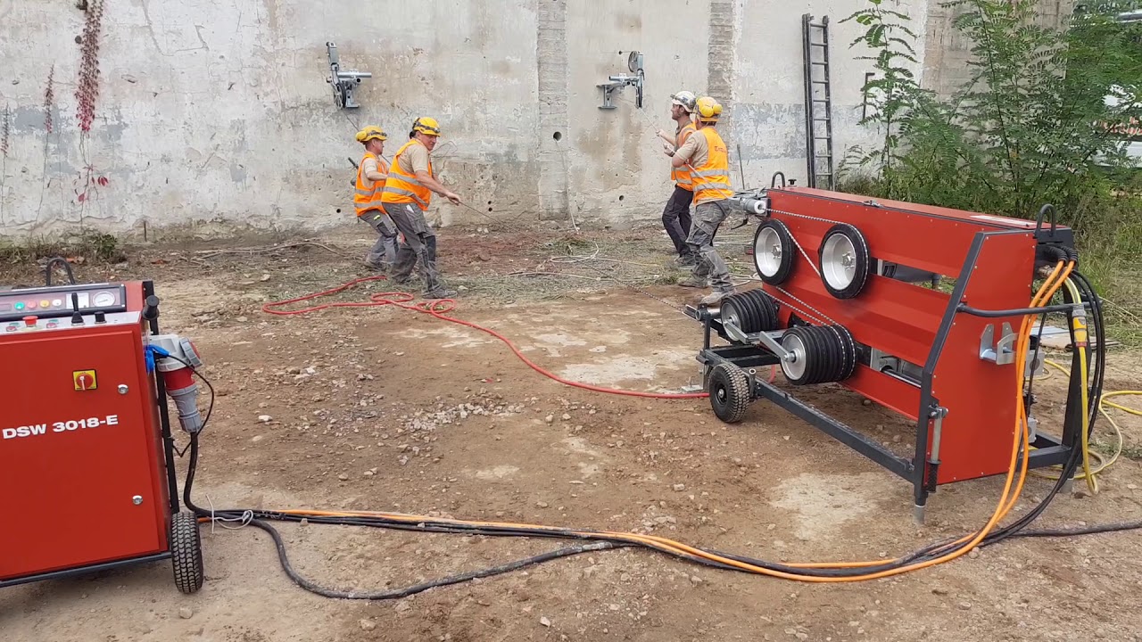 TechDiam Hilti DSW 3018 cięcie betonu liną, Seilsäge, Cutting with ...