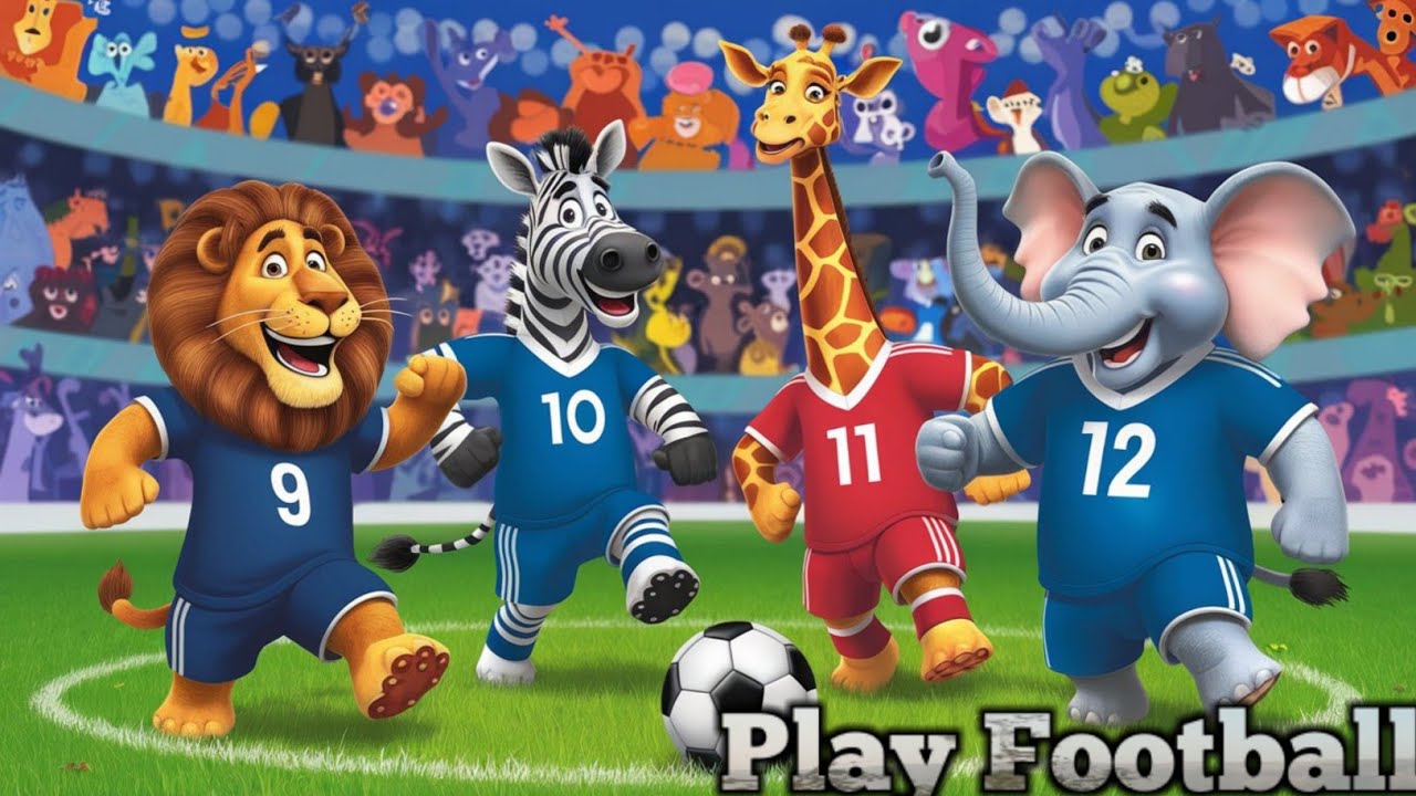 ANIMALS Play Football in this FUN Soccer Song! - YouTube