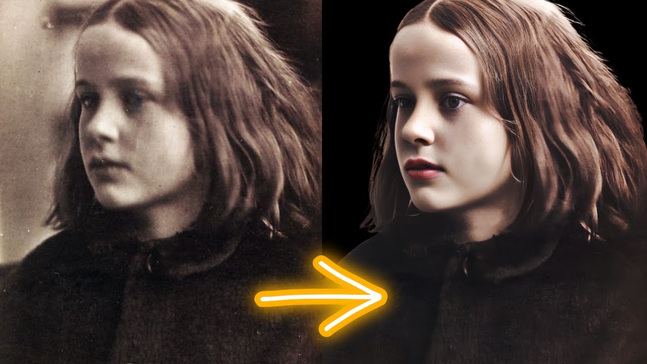Restored and Colorized 1864 Portrait of Annie Philpot - YouTube
