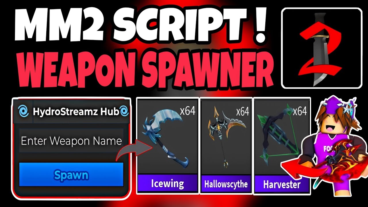 Best mm2 Script! Weapon Spawner🗡️🔥Work On 2025 | Murder Mystery latest ...
