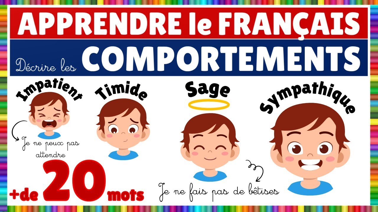 Vocabulaire : décrire les comportements || Français - YouTube