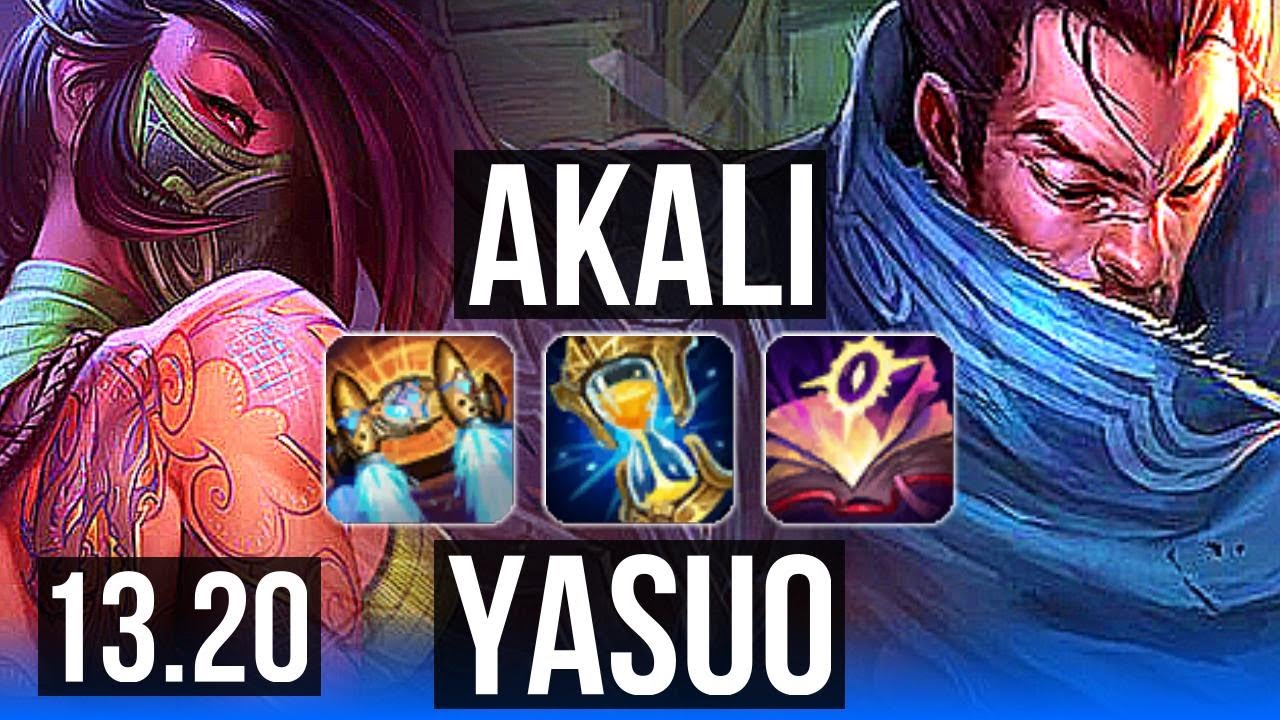 AKALI vs YASUO (MID) | 19/1/2, Quadra, Legendary, 500+ games, Rank 11 ...