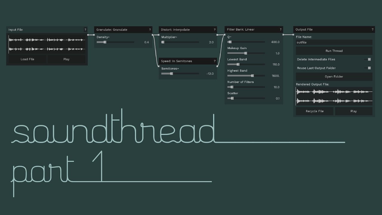 SoundThread for the Composers Desktop Project - Part 1 - Intro - YouTube