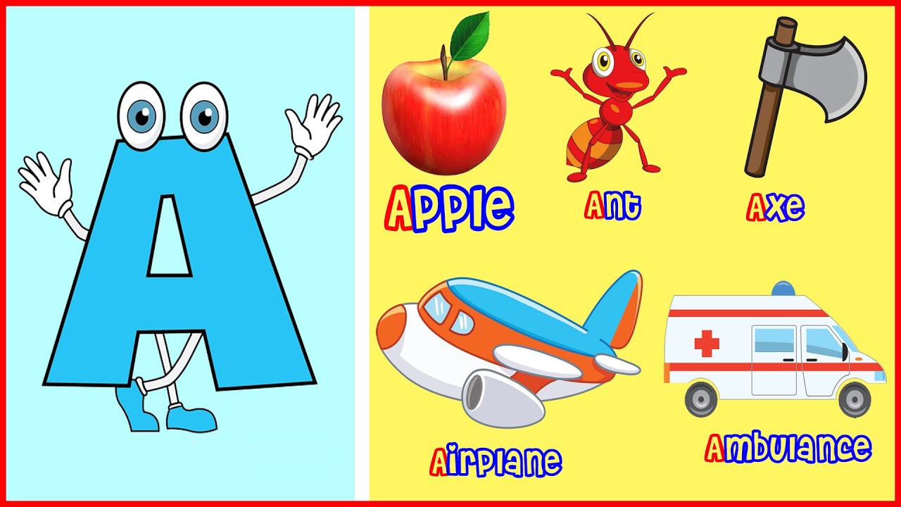 5 Words From A | Letter A | Words From A | Kids Learning Videos - YouTube