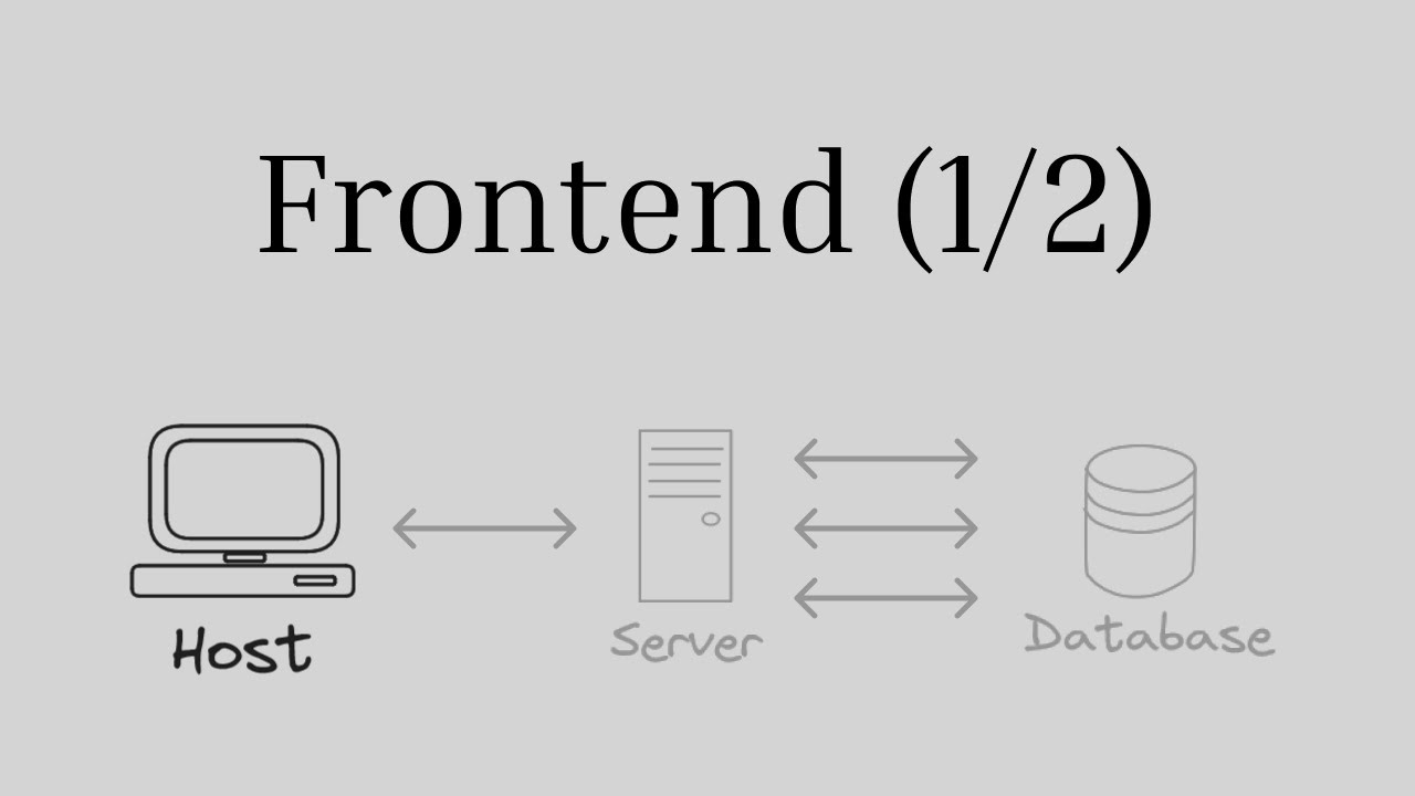 Front-End (1/2) - Overview of HTML, CSS and Components - YouTube