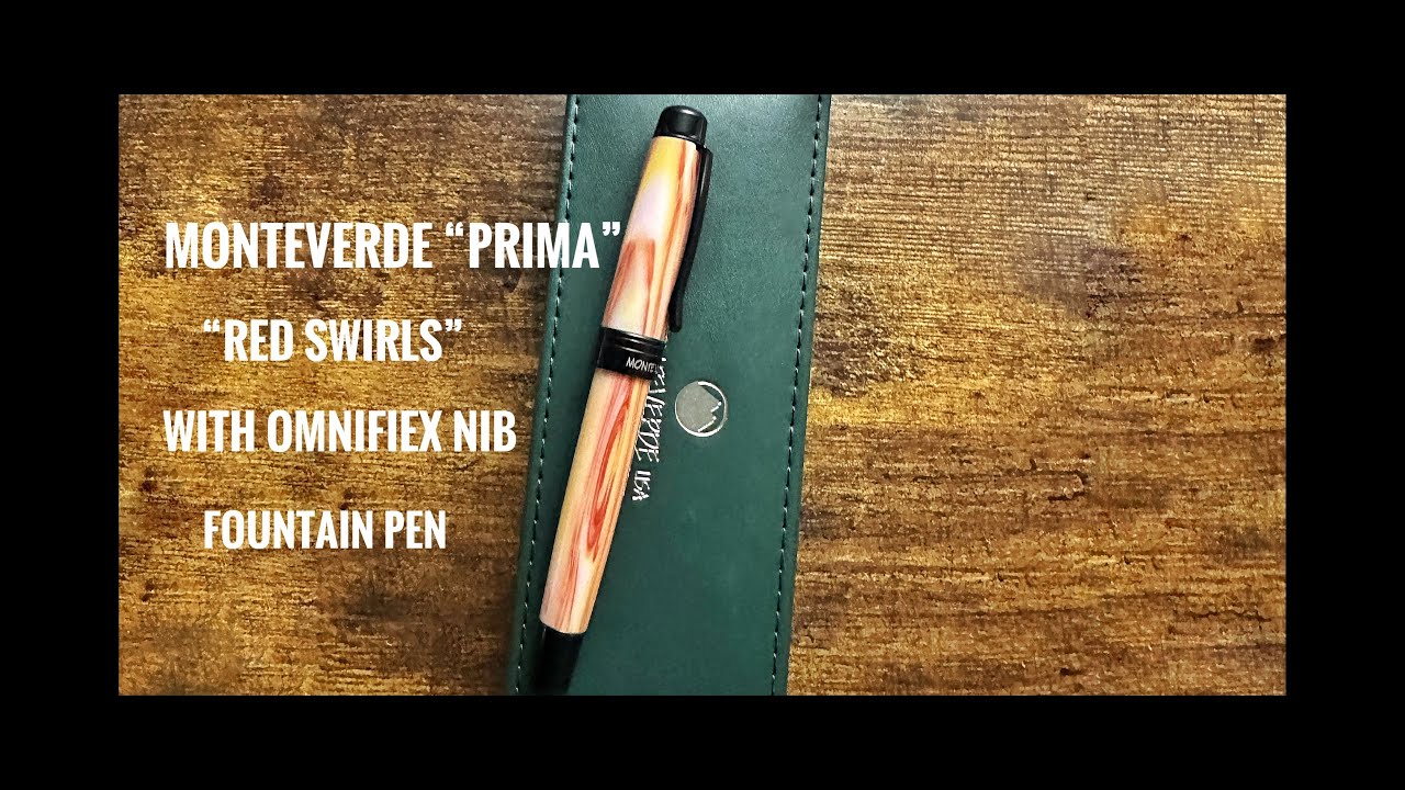Monteverde “Prima Red Swirls”| Omniflex nib fountain pen | first ...