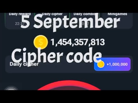 Hamster Kombat Cipher Code for 5 September || today cipher code ...