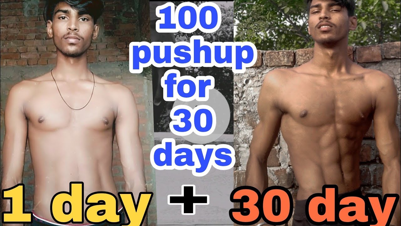 100 pushups a day for 30 Days body transformation.only home workout ...