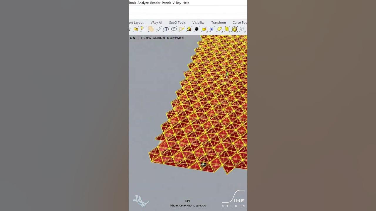Rhino - EX 1 - Flow Along Surface - Sine Studio - YouTube