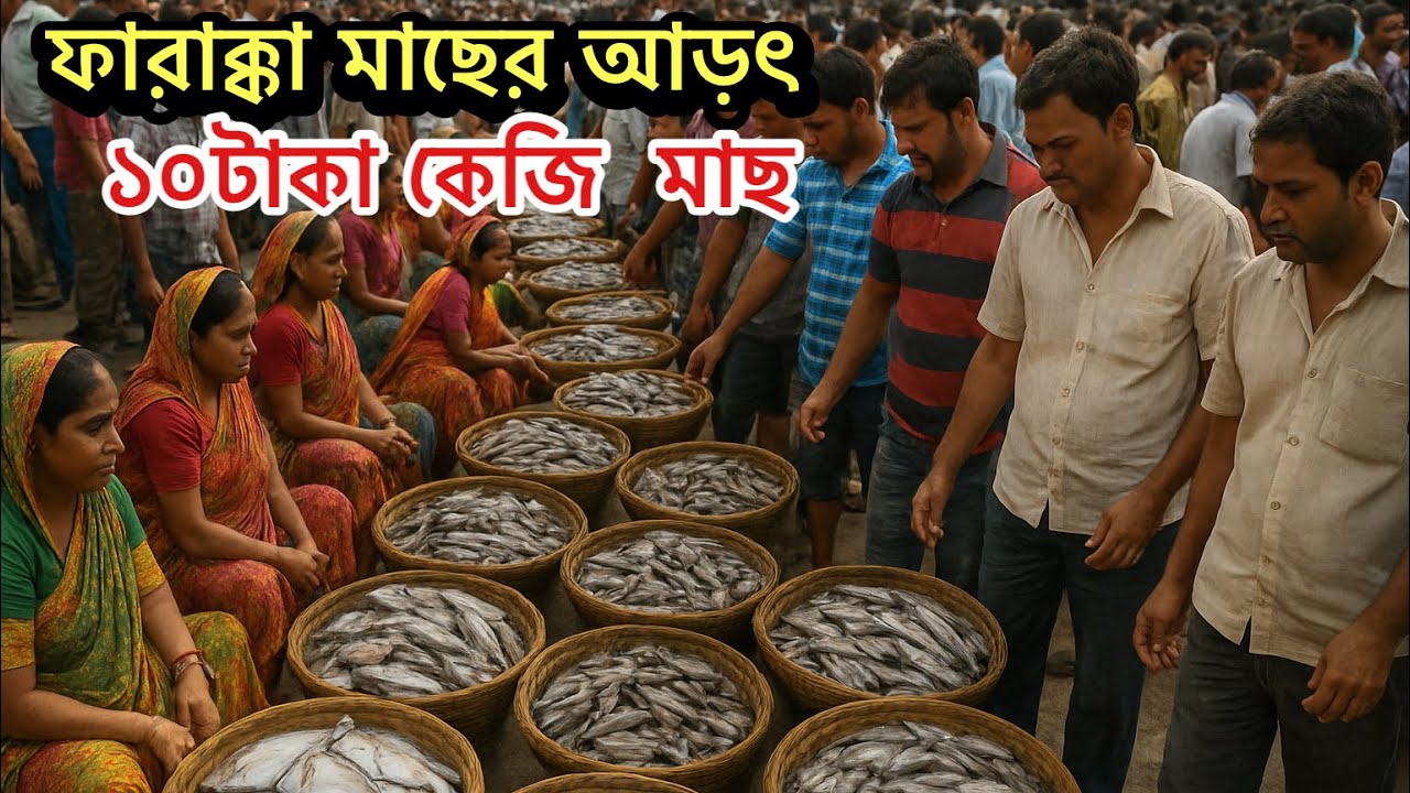 ফারাক্কা পাইকারি মাছের বাজার | Farakka Fish Market | Ganga River fish ...